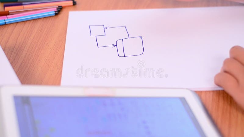 Drawing context diagram stock video. Video of concept - 36959626