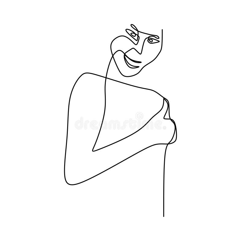 One Line Drawing Facial Expression Stock Illustrations – 295 One Line ...