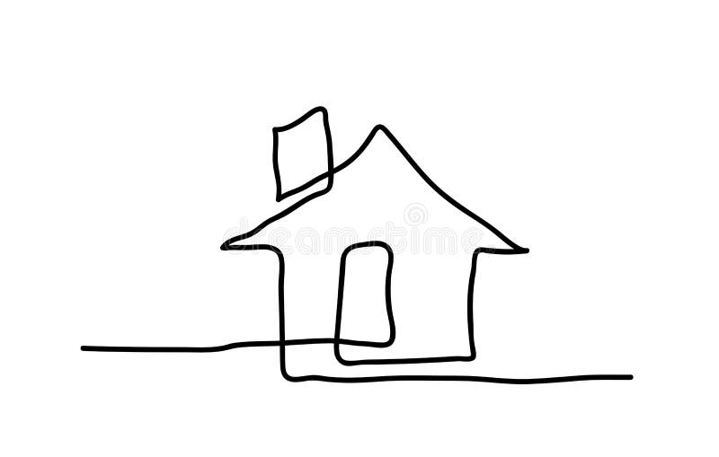 Drawing House Line Stock Illustrations – 142,589 Drawing House Line ...
