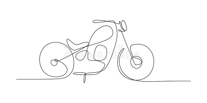 Drawing a Continuous Line of Motorized Chopper Motor Hand Drawn Stock ...
