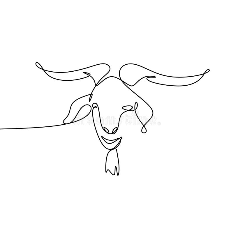 Drawing a Continuous Line of Sheep Stock Illustration - Illustration of ...
