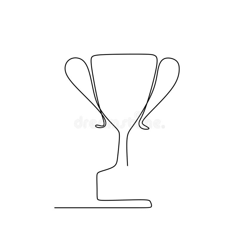 Trophy One Line Drawing Stock Illustrations – 1,076 Trophy One Line ...