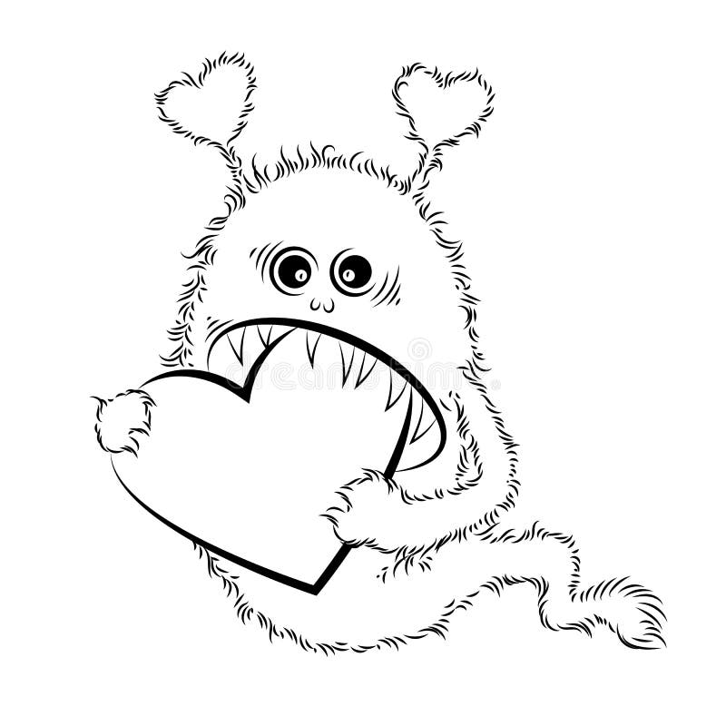 Monster love stock vector. Illustration of girl, flower - 26978443