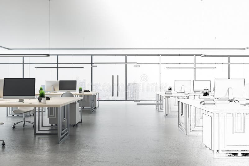 Computers Office Creative Drawing Stock Illustrations – 145 Computers ...