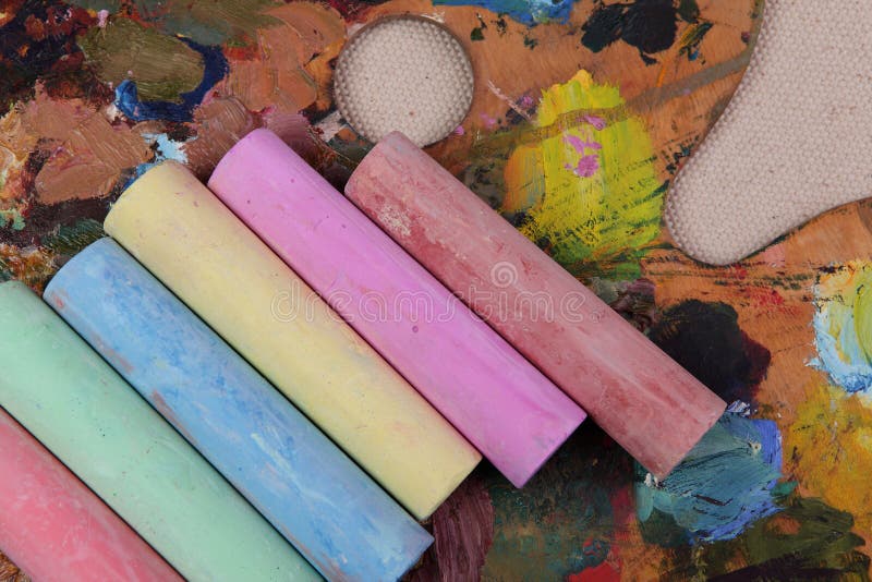 Drawing crayons with paper stock photo. Image of drawing - 134998464