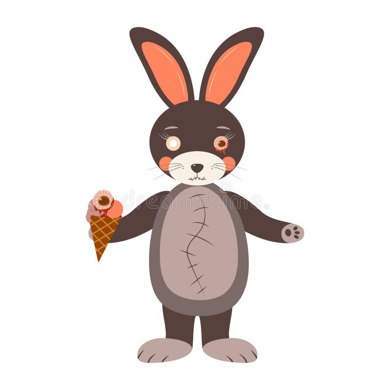 Drawing of Creepy Doll. Halloween Concept.Vector Stock Vector ...