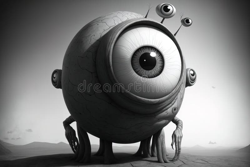 This is a Drawing of a Cyclops, a Giant with One Eye Stock Illustration ...