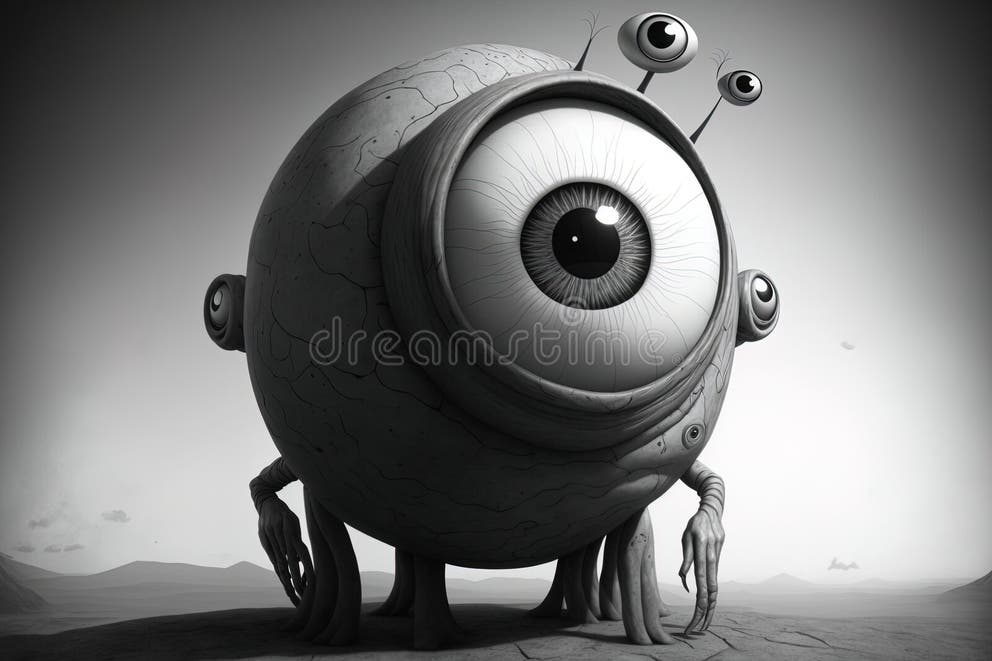 This is a Drawing of a Cyclops, a Giant with One Eye Stock Illustration ...