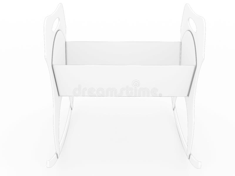Drawing 3d Empty Baby Cradle #2 Stock Illustration - Illustration of ...