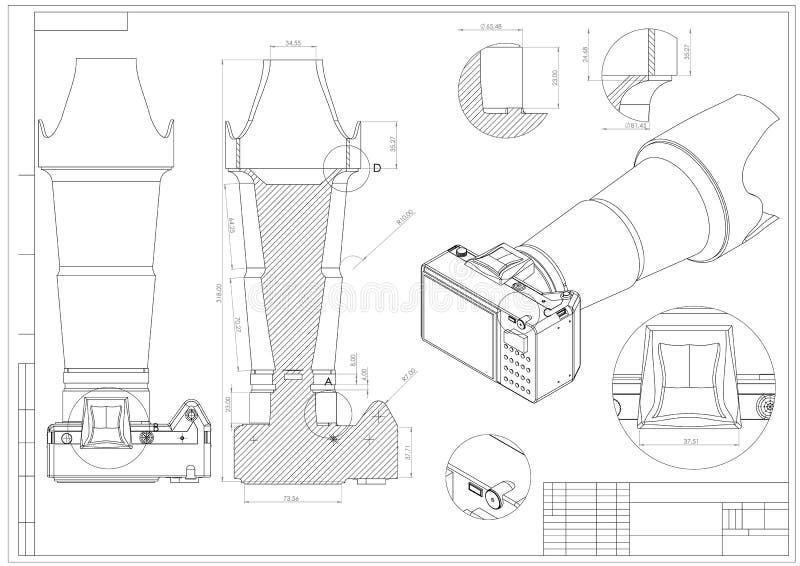 Camera Technical Drawing Stock Illustrations – 454 Camera Technical ...
