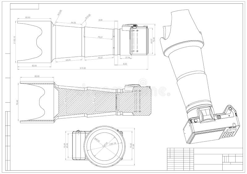 Camera Technical Drawing Stock Illustrations – 454 Camera Technical ...