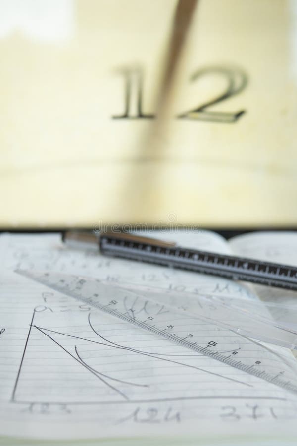 Handmade Drawing and Mathematical Calculations Stock Image - Image of ...