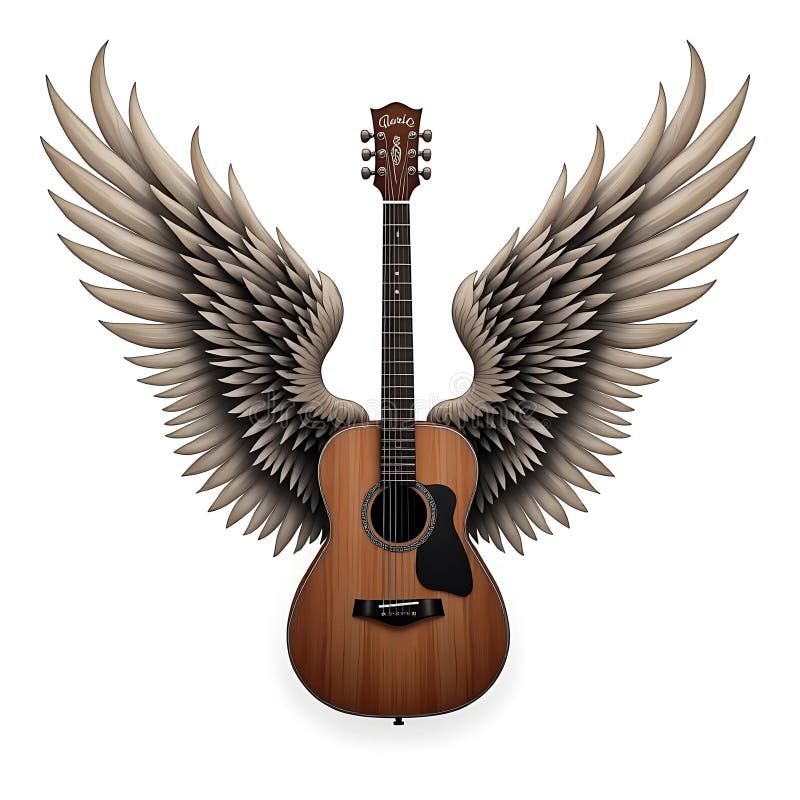 Acoustic Guitar Wing Stock Illustrations – 207 Acoustic Guitar Wing ...