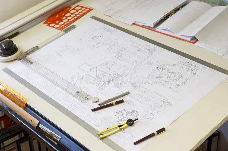 Drawing desk stock image. Image of department, company - 2321113