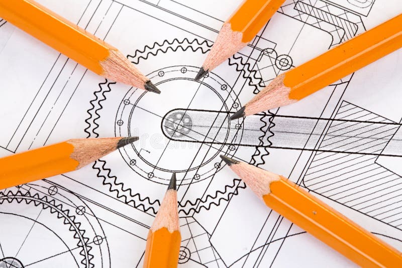 Drawing detail and pencil stock photo. Image of detail - 43333074