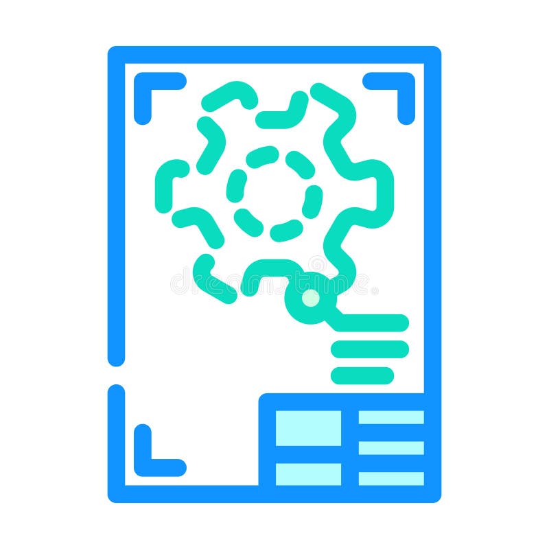 Drawing Digital Document Color Icon Vector Illustration Stock Vector ...