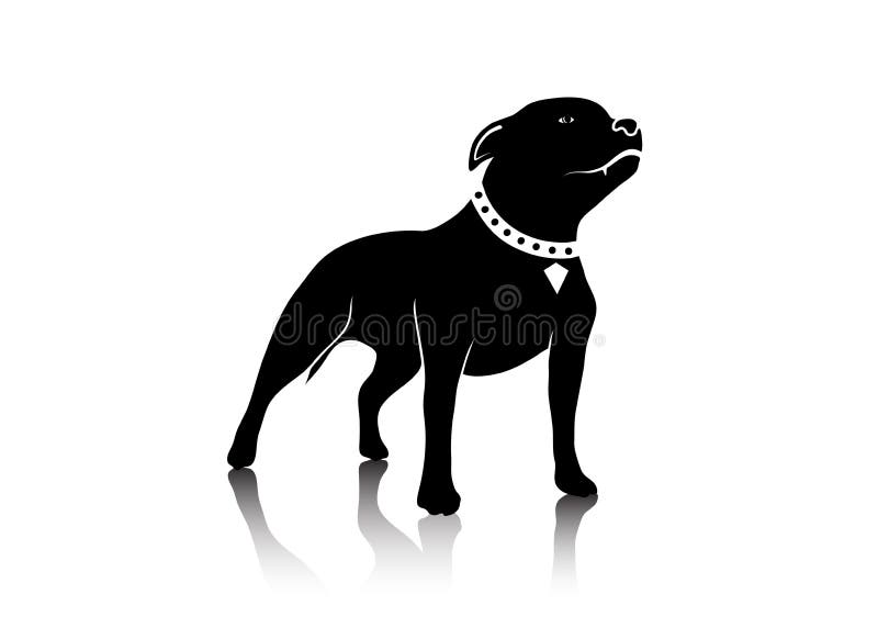 Drawing of a Dog of Fighting Breed Stock Vector - Illustration of ...