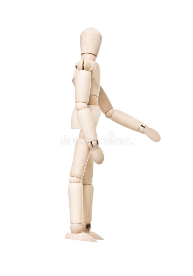 Drawing Doll With Arms Raised Stock Image - Image of tool, wooden: 18820713