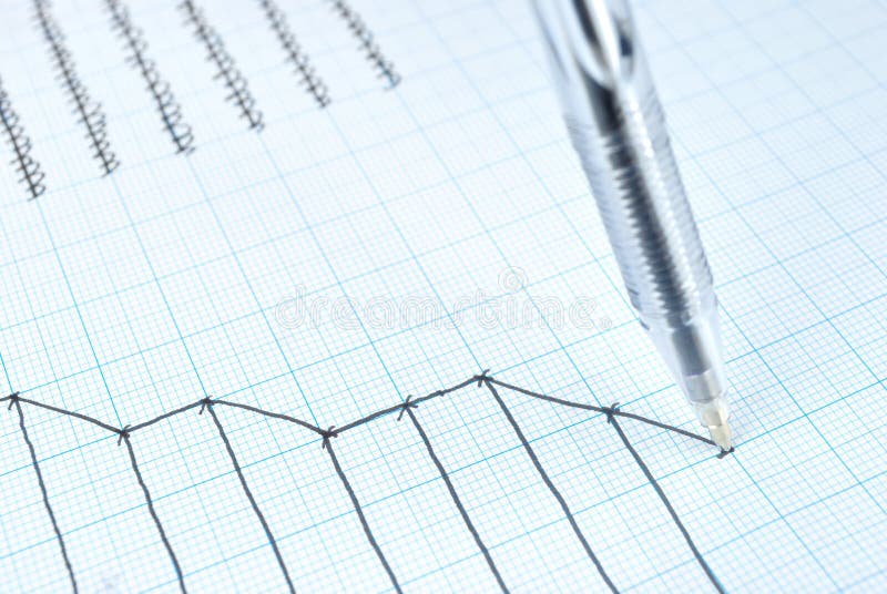 Drawing down graph stock image. Image of business, analyze - 30384377