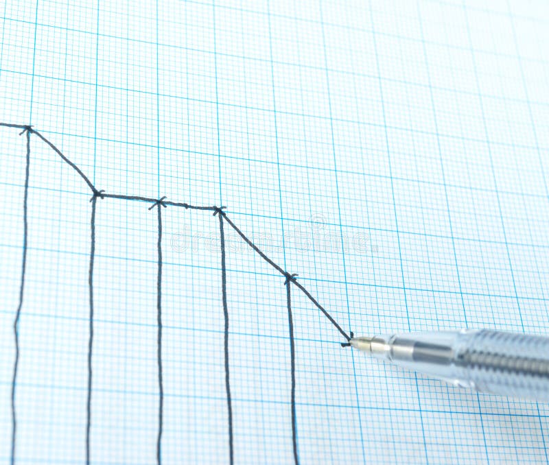 Drawing down graph stock image. Image of goal, finance - 30384385