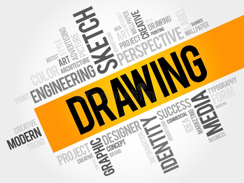 DRAWING word cloud stock illustration. Illustration of drawing - 199044708