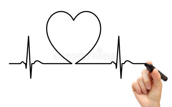 Drawing ECG line stock photo. Image of care, cardiograph - 18277244