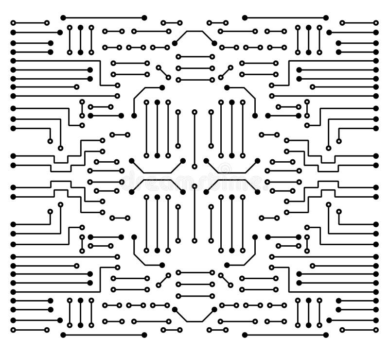 Electronic Circuit Business Frame. High Tech Concept. Digital Template ...