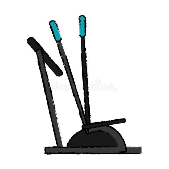 Drawing Elliptical Walker Trainer Machine Gym Stock Vector ...