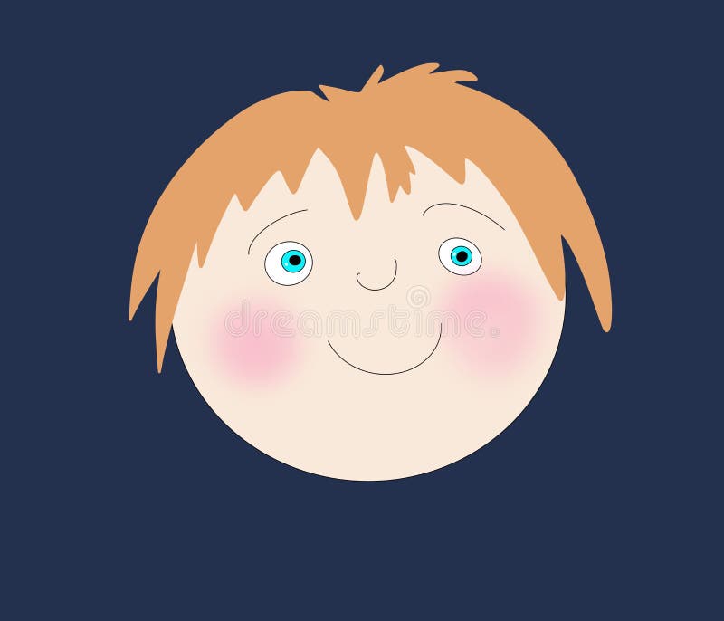 Drawing of Emotions. Calm and Glad Stock Illustration - Illustration of ...