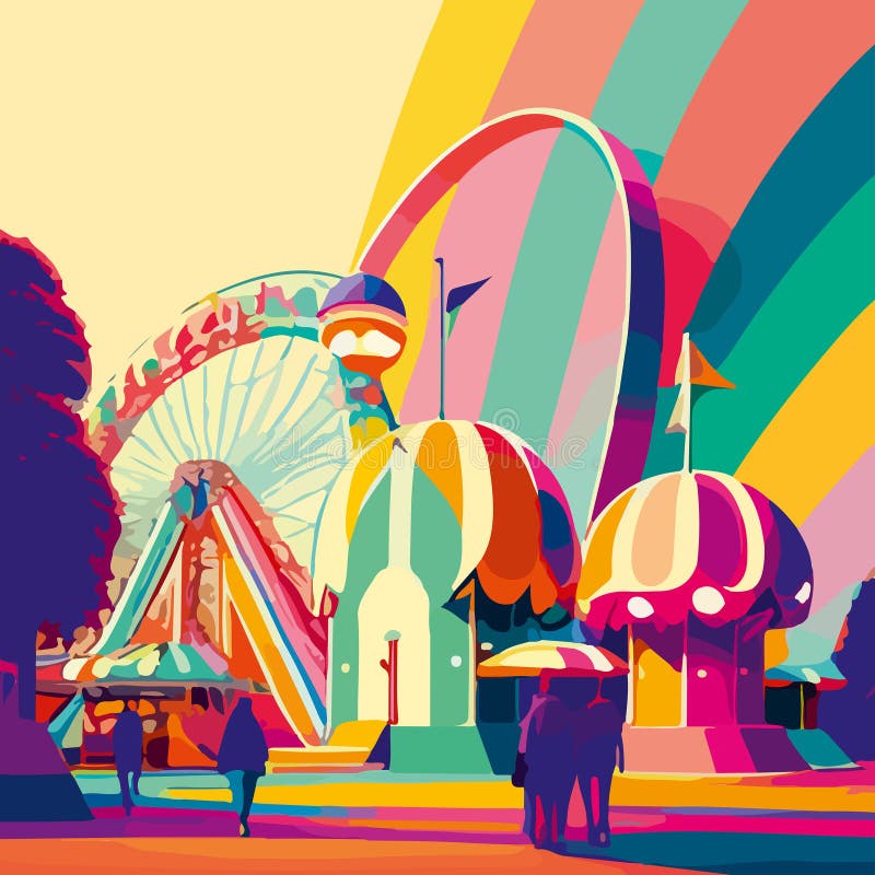 Rainbow Roller Coaster Ride Stock Illustrations – 19 Rainbow Roller ...