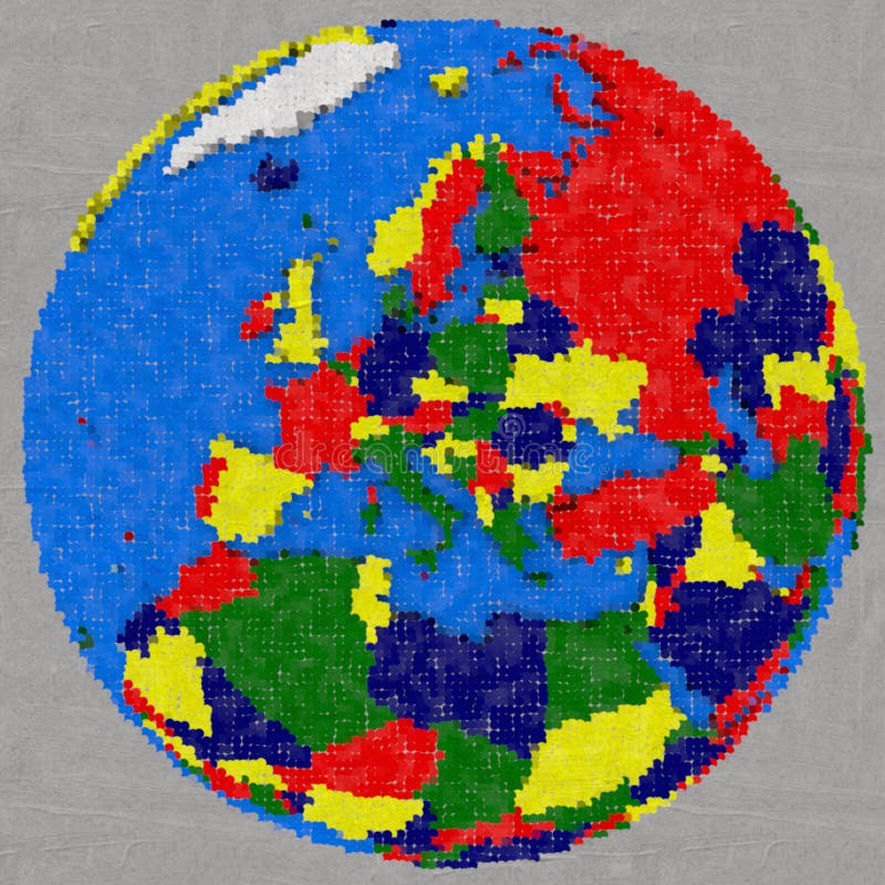 Drawing of Europe on Earth stock illustration. Illustration of ...