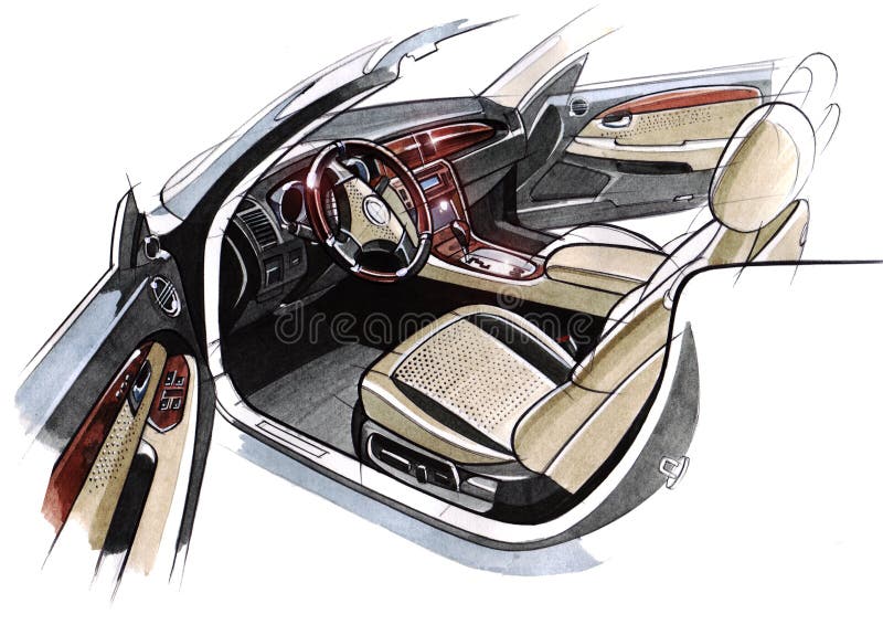 Drawing Car Interior Designs