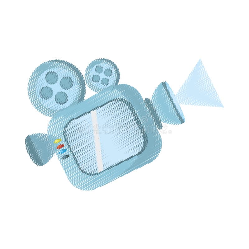 Drawing Film Camera Projector Reel Stock Illustration - Illustration of ...