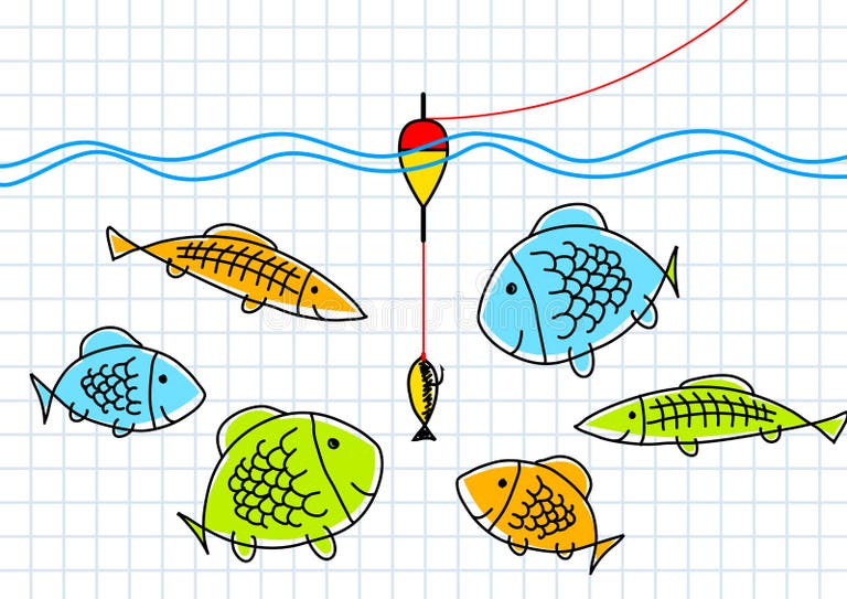 Catching Fish Drawing Stock Illustrations – 2,786 Catching Fish Drawing ...