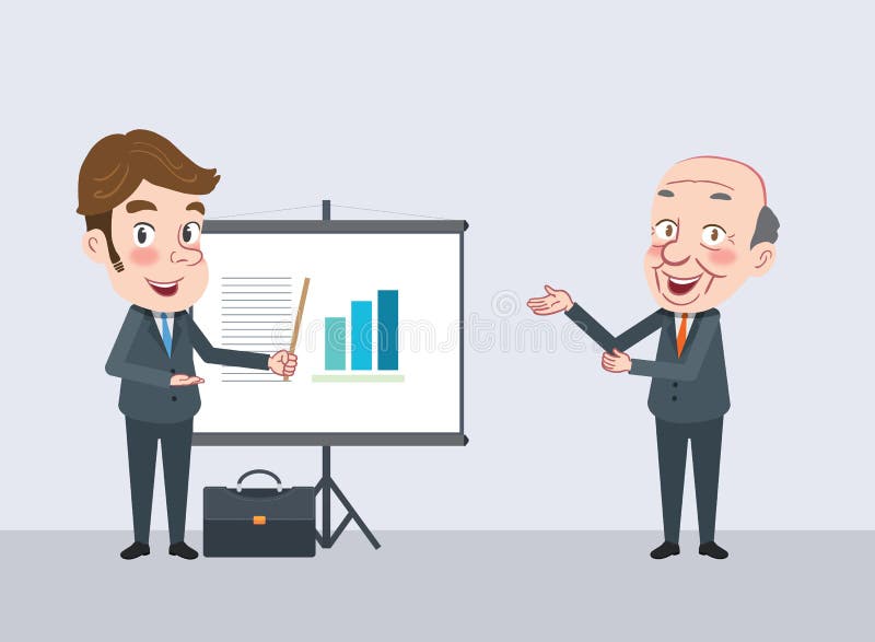 Drawing Flat Character Design Presentation Concept Stock Illustration ...