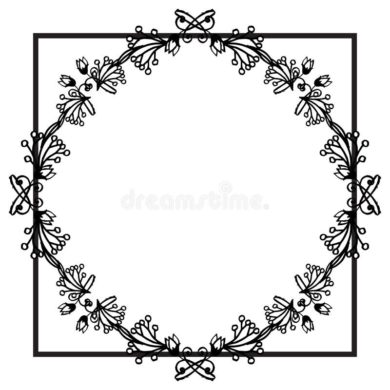 Drawing Flower Frame and Vintage Frame, for Pattern Elegant Cards ...
