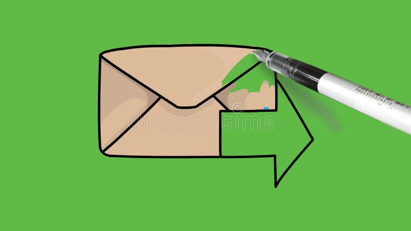 Drawing Forward E-mail with Brown and Blue Colour Combination on ...