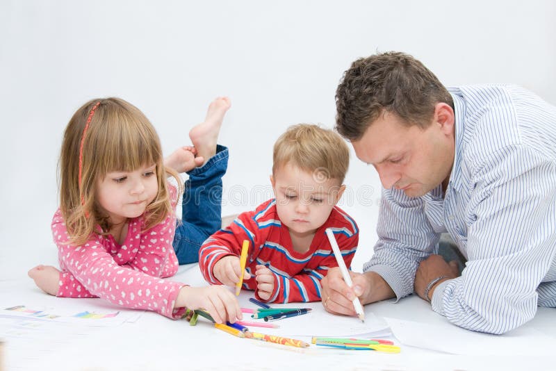 Drawing is fun stock image. Image of childhood, girl - 11832913