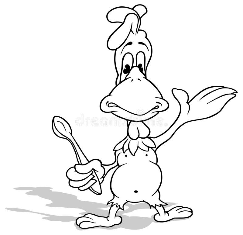 Drawing of a Funny Devil with Crossed Legs Stock Vector - Illustration ...