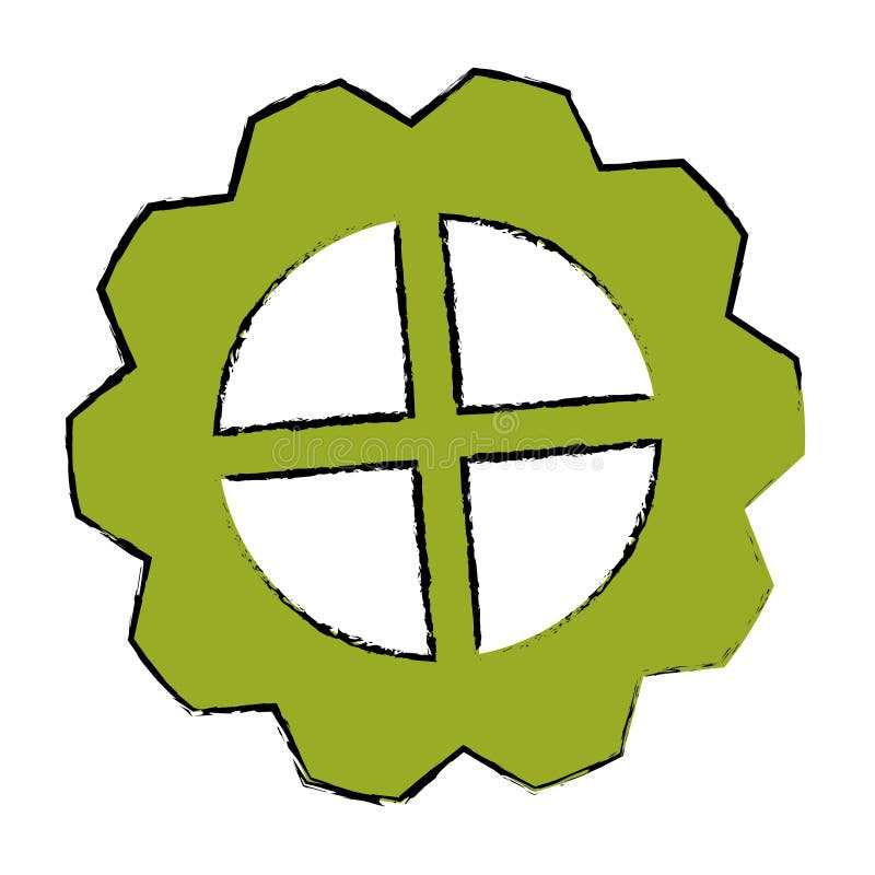 Drawing Gear Wheel Engine Cog Icon Stock Vector - Illustration of ...