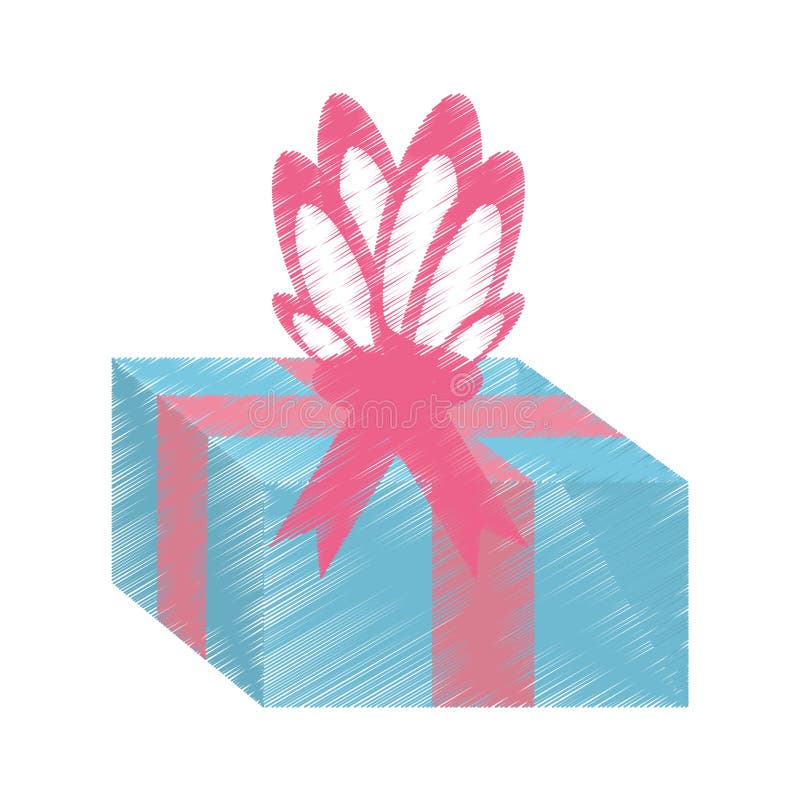 Drawing Gift Box Pink Ribbon Surprise Stock Illustrations – 2,412 ...