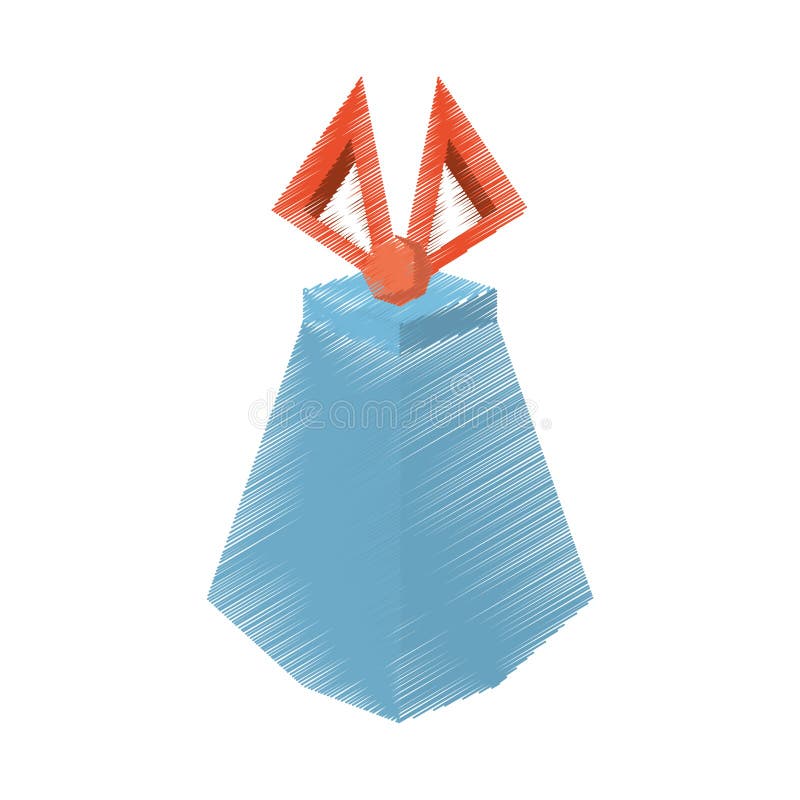 Drawing Gift Box Style Blue Red Ribbon Stock Illustration ...