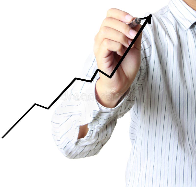 Drawing a graph stock photo. Image of blank, hand, control - 24501000