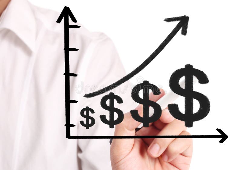Drawing a graph stock illustration. Illustration of investment - 31736301