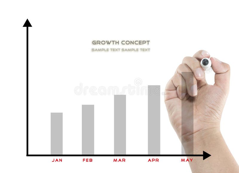 Drawing a graph with hand stock photo. Image of meeting - 41764358
