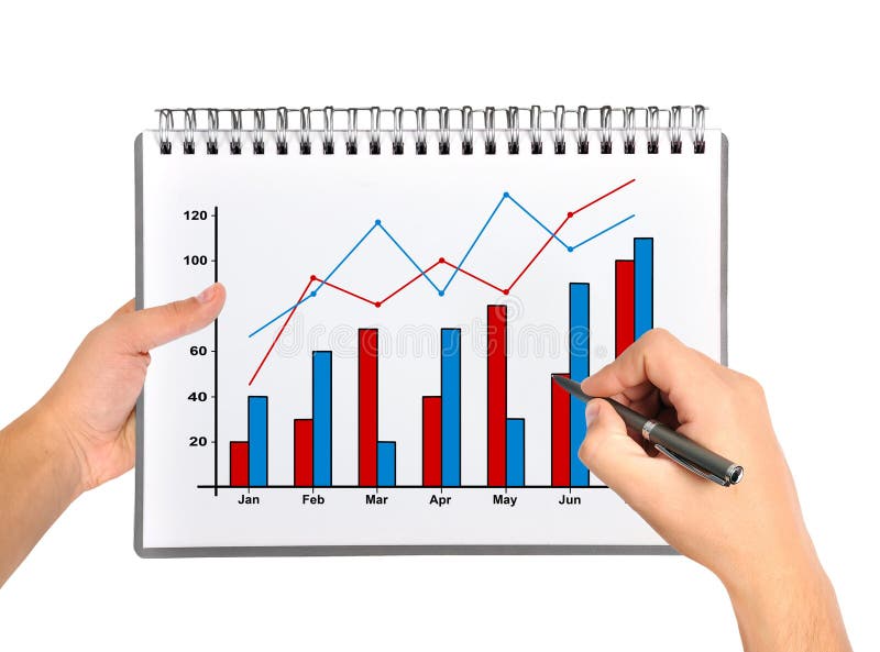 Drawing graph stock image. Image of hand, graphic, diagram - 30870533