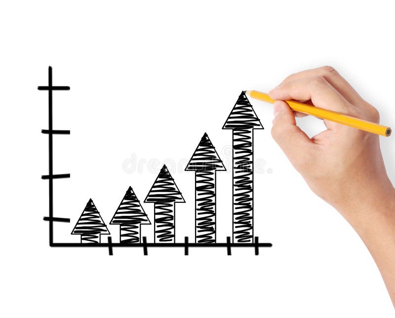 Drawing a graph stock image. Image of market, business - 43167633