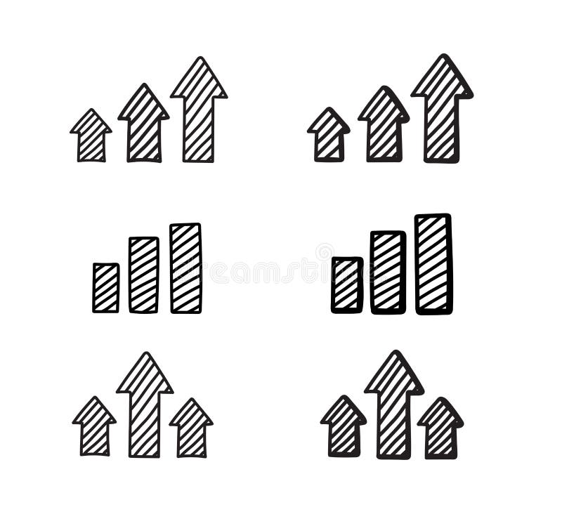 Drawing Graph Symbol Doodle Vector Illustration Stock Vector ...