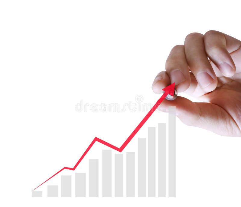 Drawing Graphics a Growing Graph Stock Illustration - Illustration of ...