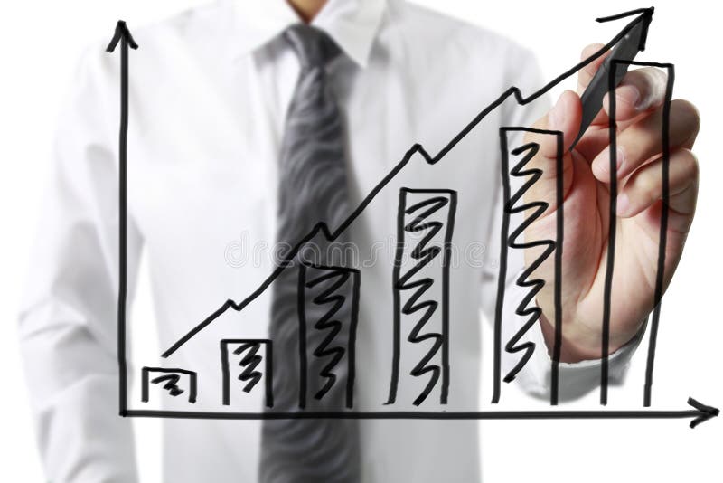 Drawing Graphics Growing Graph Stock Photo - Image of person, concept ...